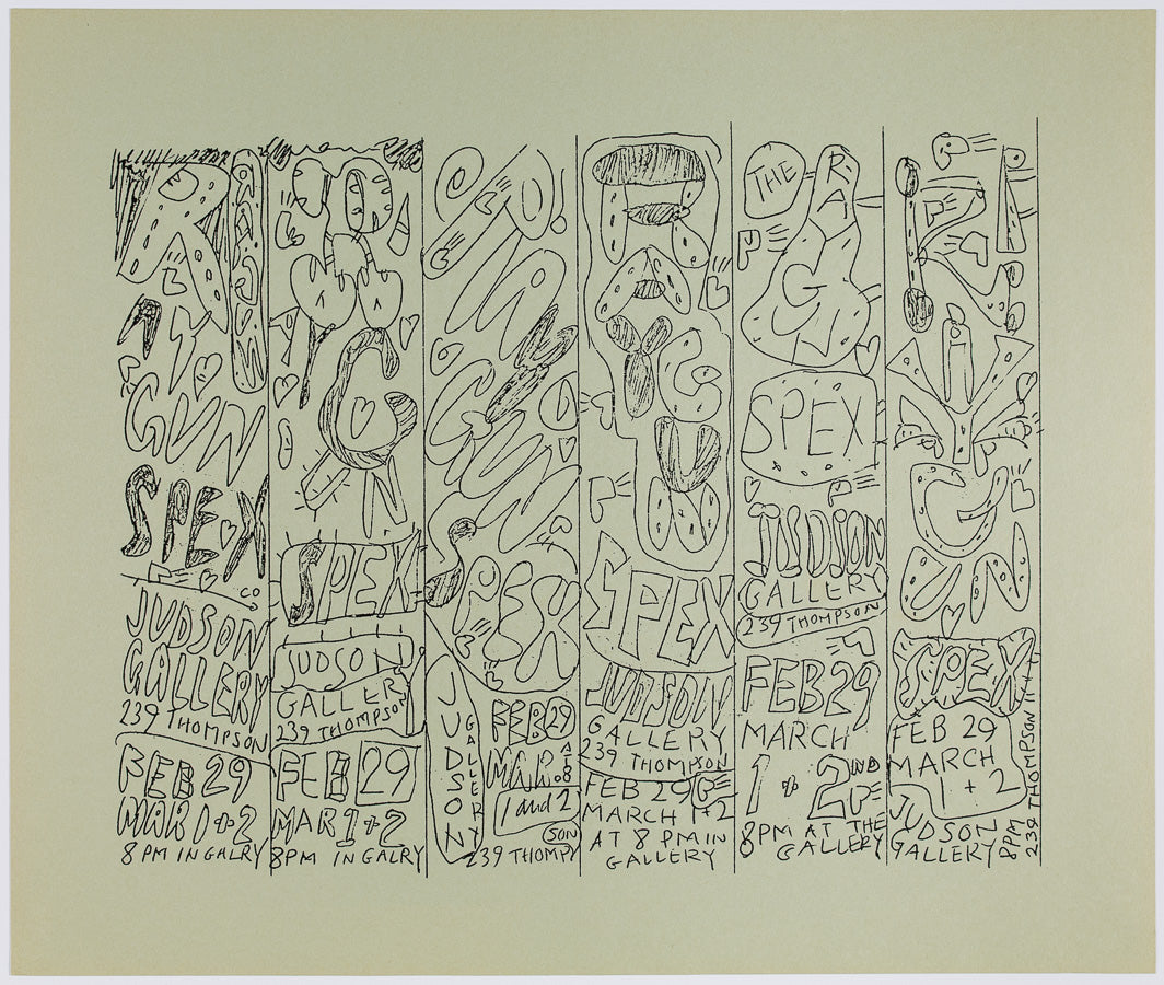 Claus Oldenburg, RAY GUN SPEX [announcement], 1972 – Track 16